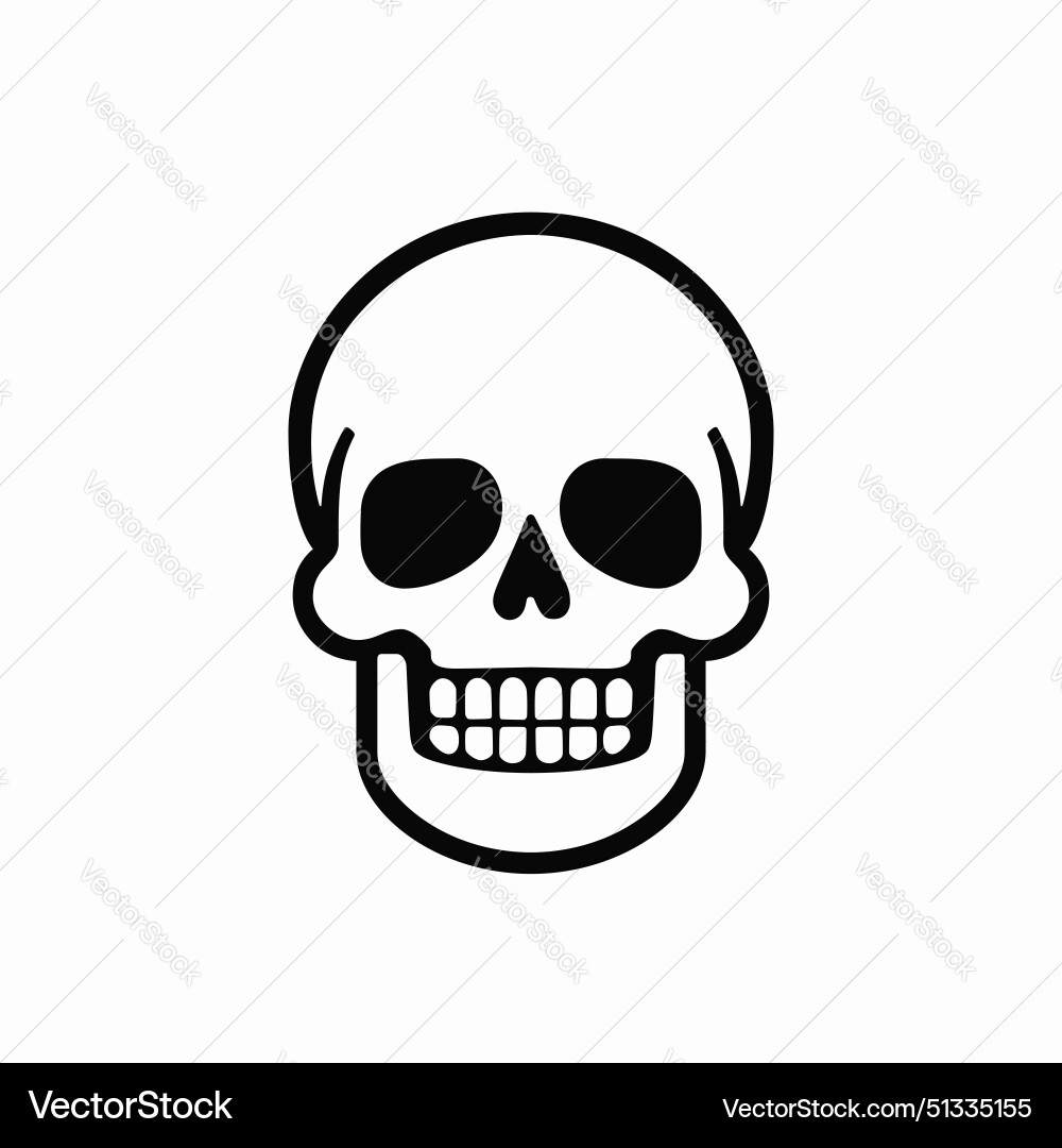 Human skull icon Royalty Free Vector Image - VectorStock