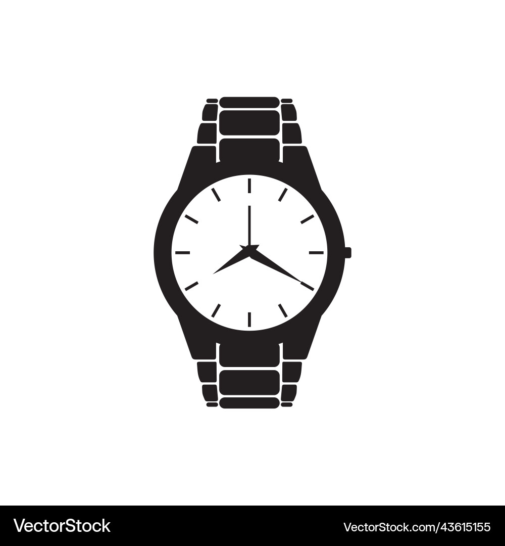 Man watch symbol icon logo design Royalty Free Vector Image
