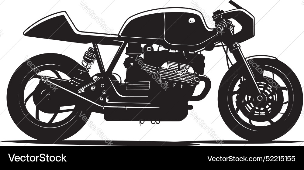 Modern classic black cafe racer iconic identity Vector Image