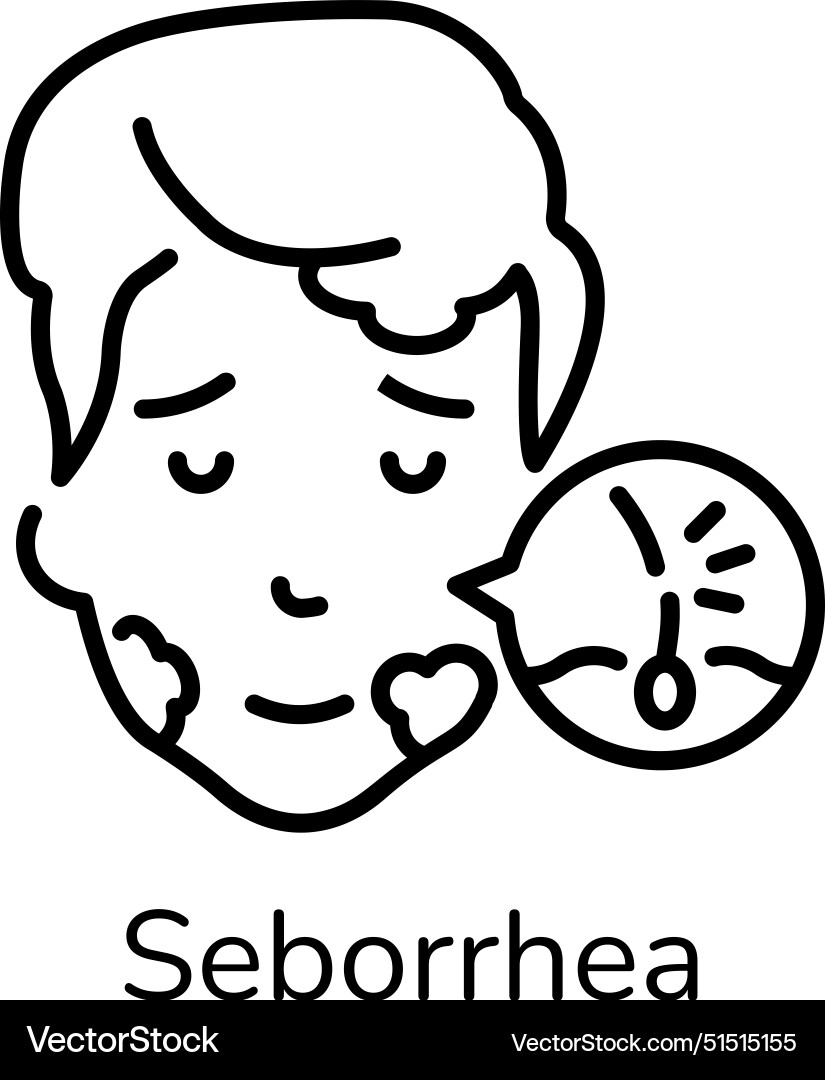 Seborrhea Royalty Free Vector Image - VectorStock