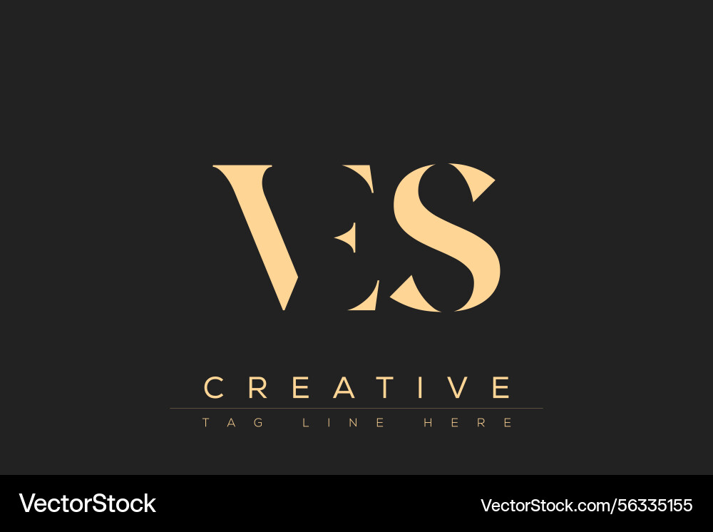 Ves abstract letter logo design Royalty Free Vector Image