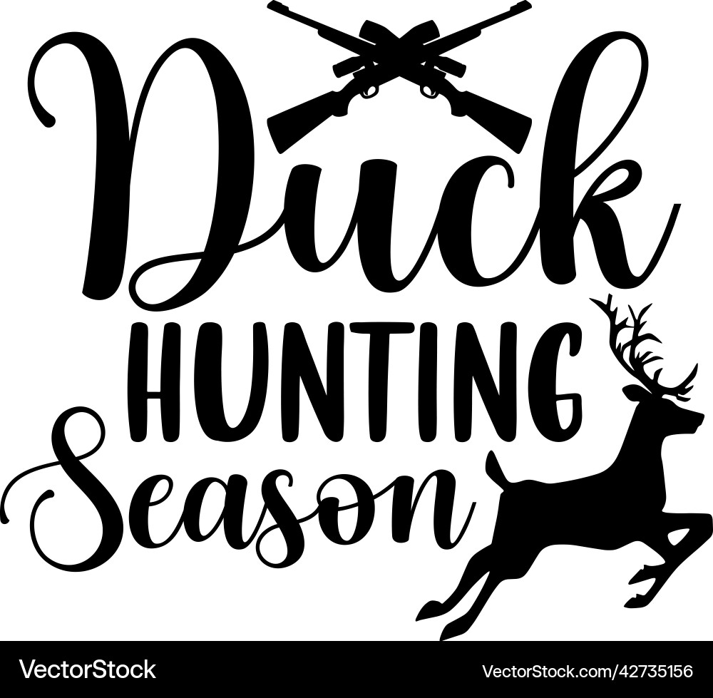 Duck hunting season Royalty Free Vector Image - VectorStock