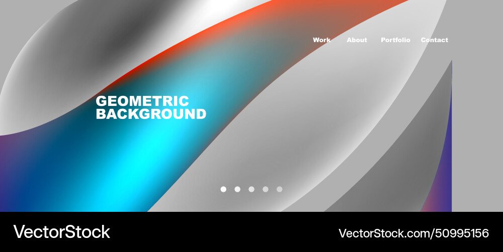 Geometric background with gradient colors Vector Image
