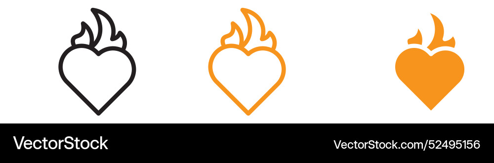 Passion icon set love and emotion for romance Vector Image