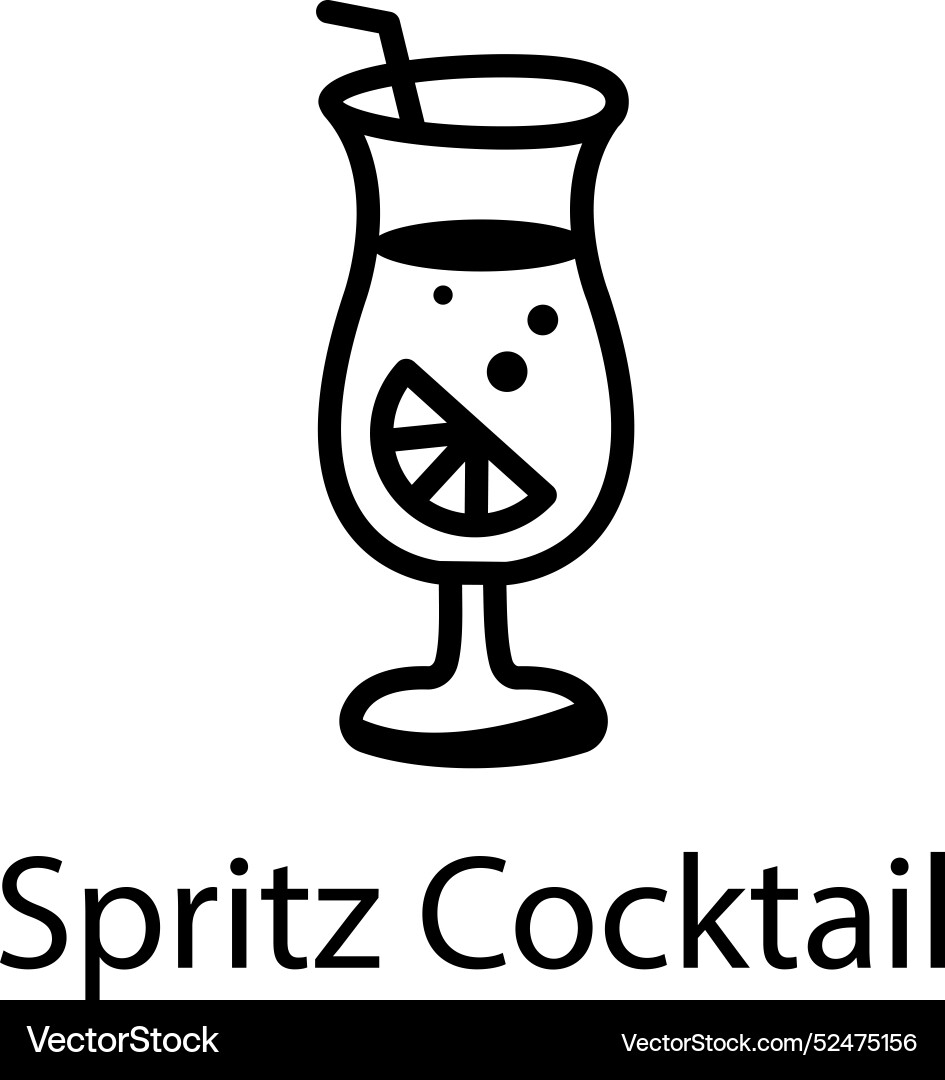 Spritz cocktail Royalty Free Vector Image - VectorStock