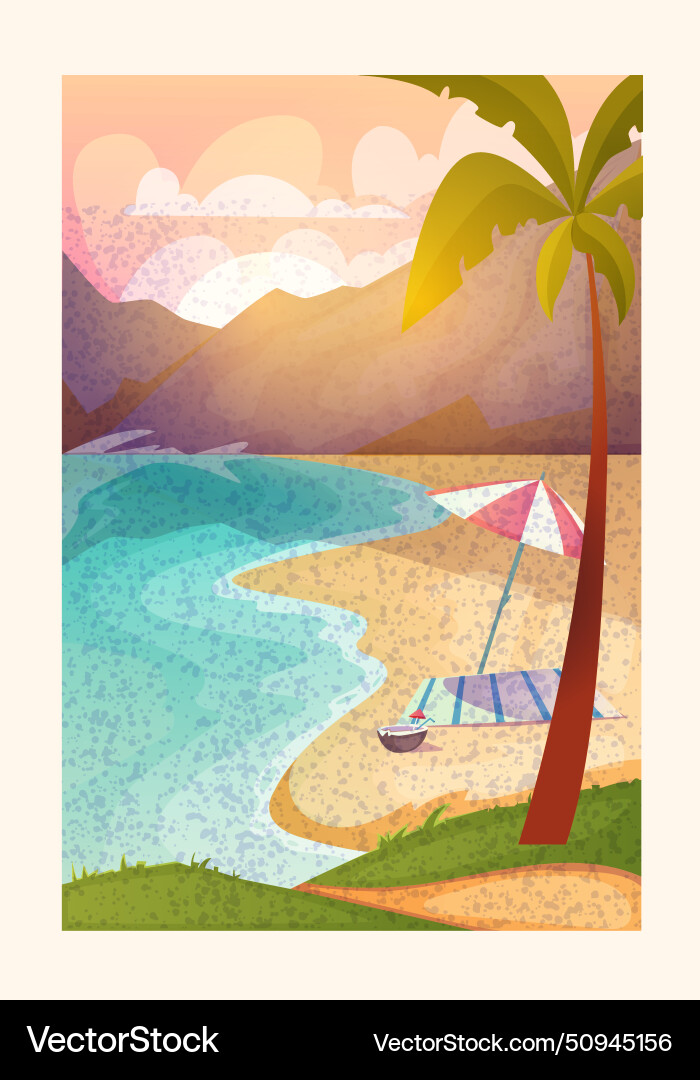 Summer vacation poster Royalty Free Vector Image