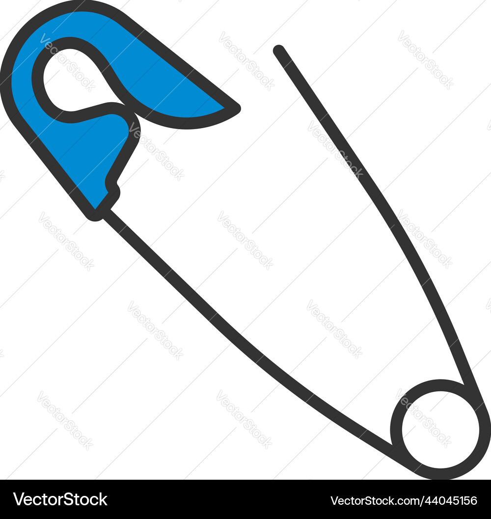 Tailor safety pin icon Royalty Free Vector Image
