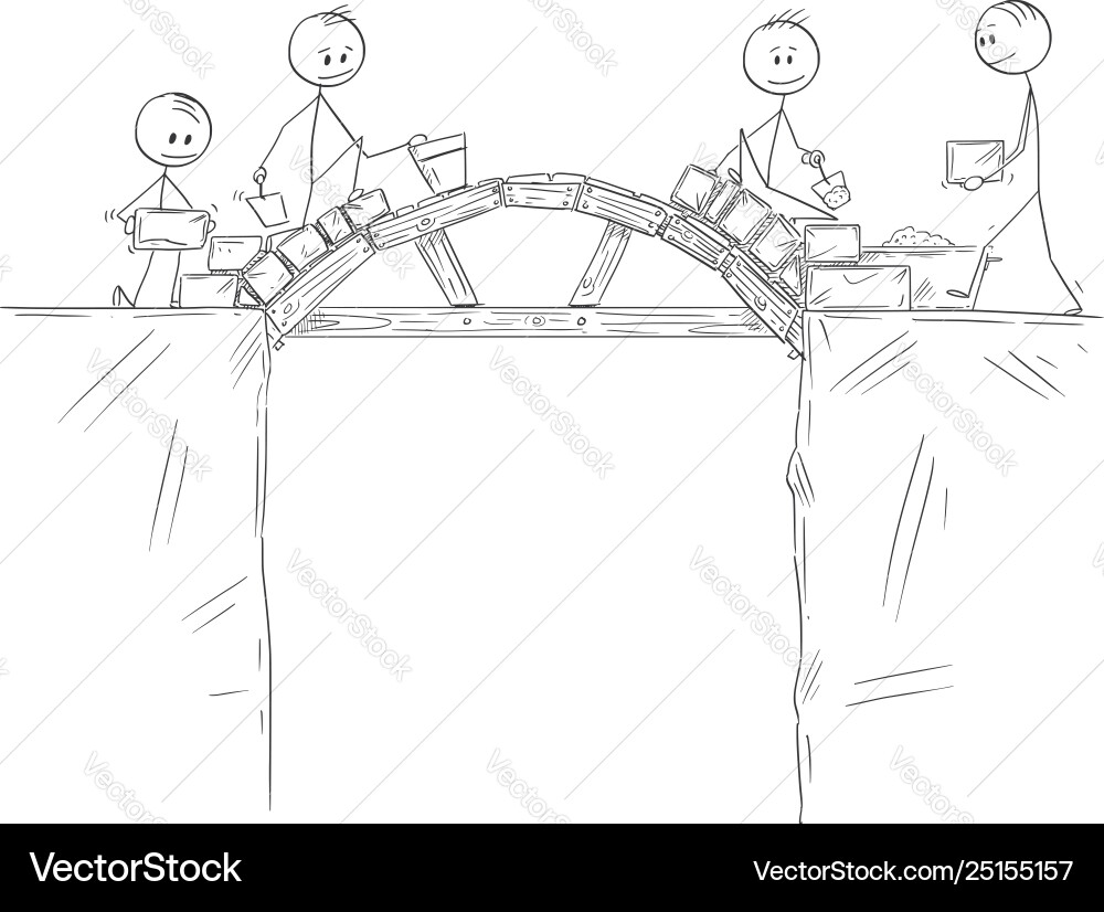 Cartoon group workers builders Royalty Free Vector Image