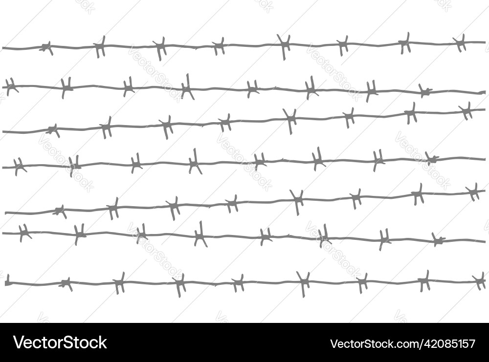 Grey Barbed Wire Pattern Royalty Free Vector Image