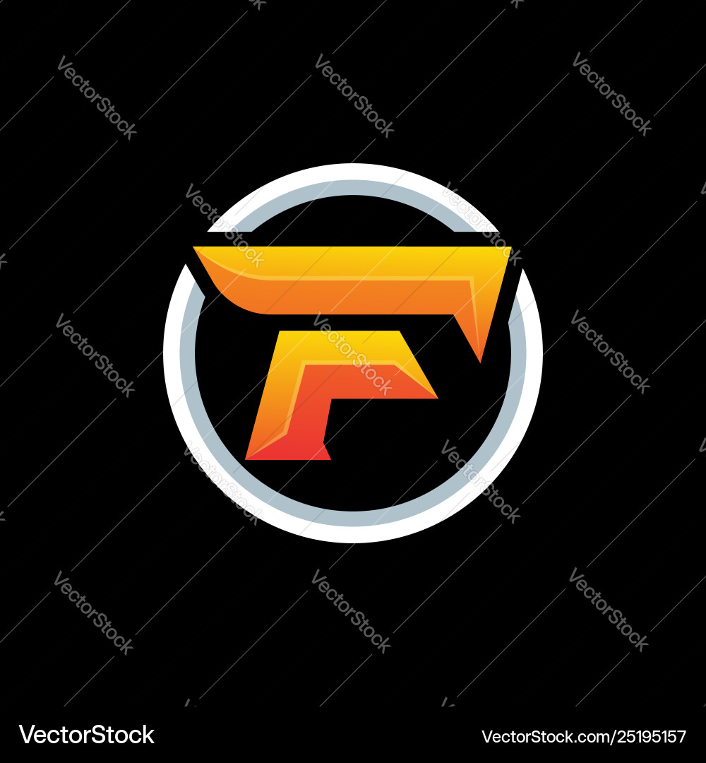 Modern Abstract F Logo Template Royalty Free Vector Image