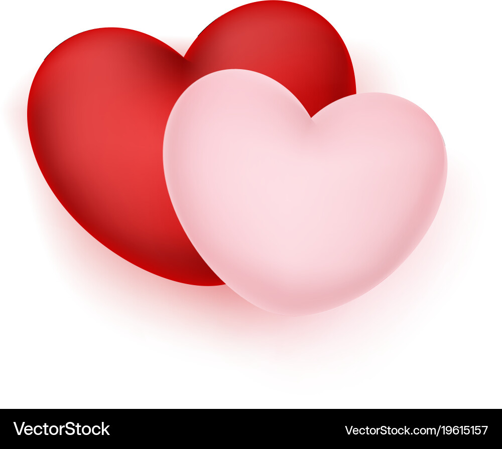 Realistic hearts Royalty Free Vector Image - VectorStock