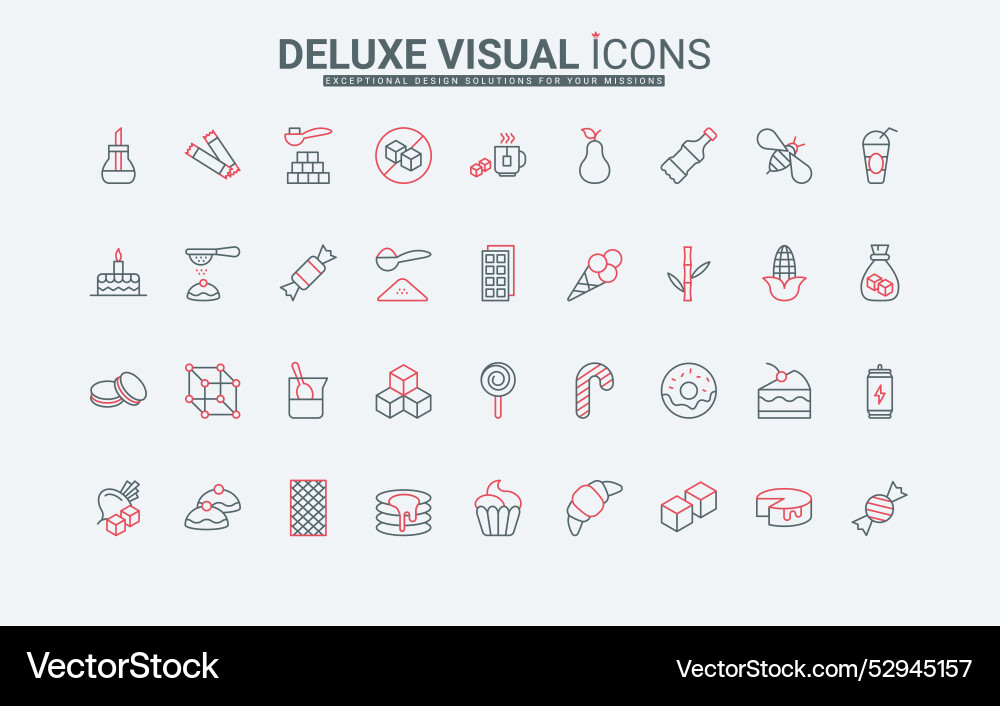 Sugar and sweetener confectionery bakery Vector Image