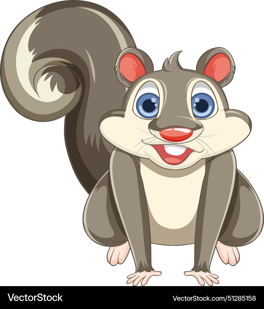 A happy cute squirrel Royalty Free Vector Image