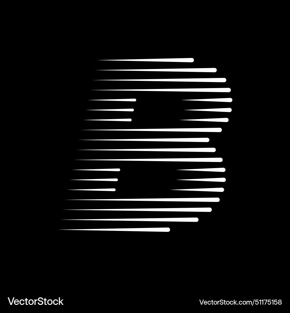 B letter lines logo icon Royalty Free Vector Image