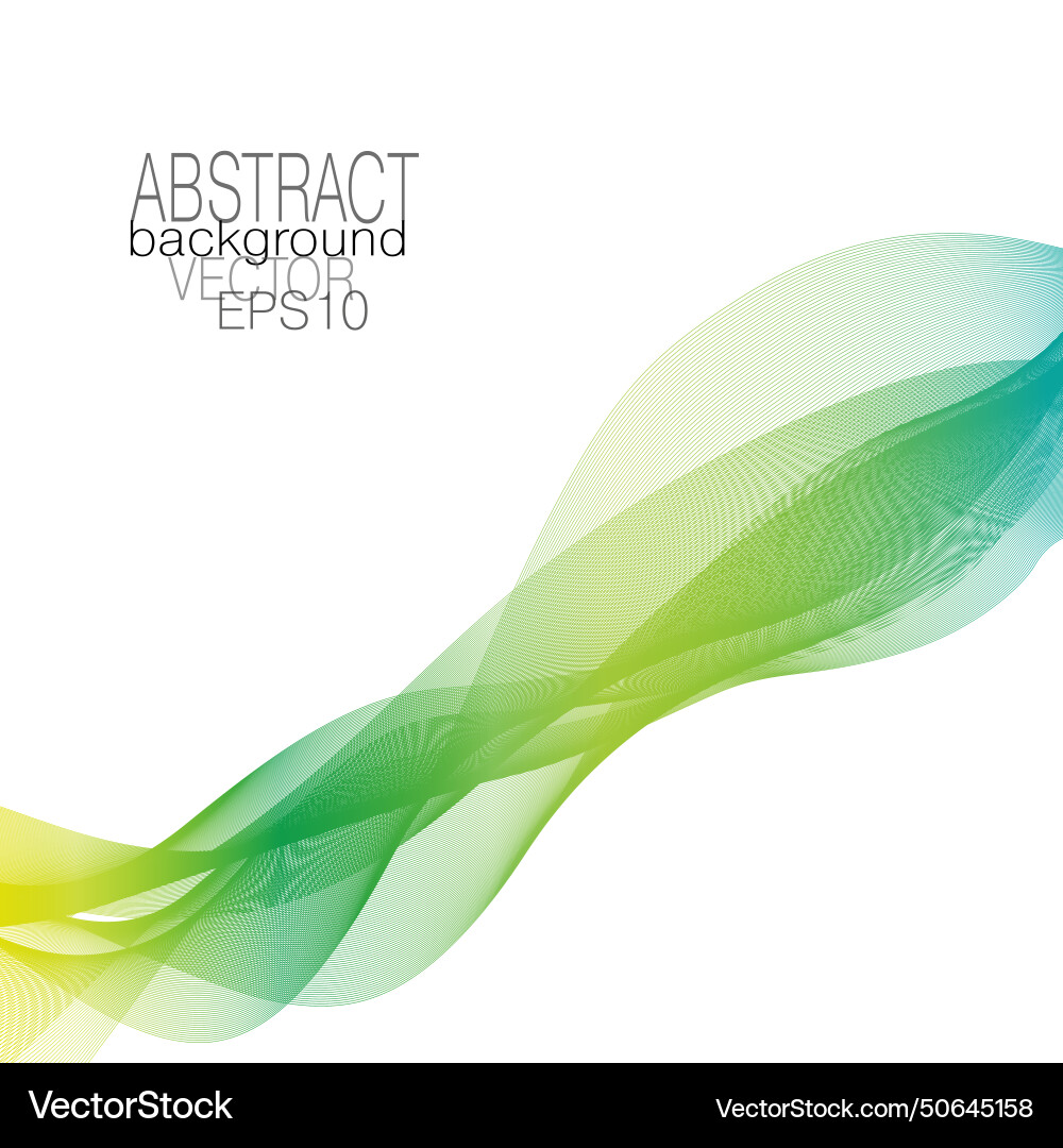 Bright green yellow wave pattern squiggle lines Vector Image