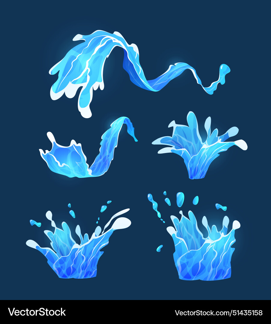 Bright set splashes Royalty Free Vector Image - VectorStock