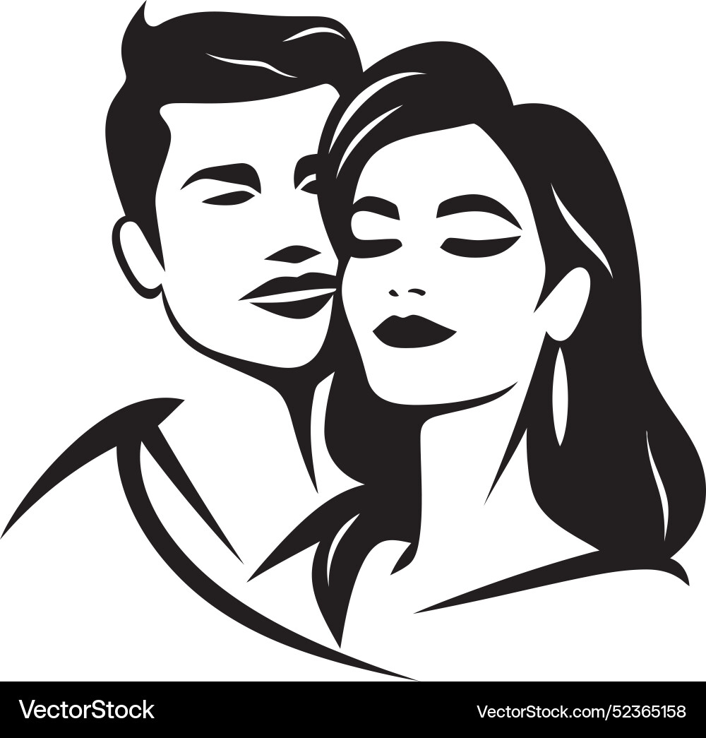 Expressive dialogues vibrant couple Royalty Free Vector