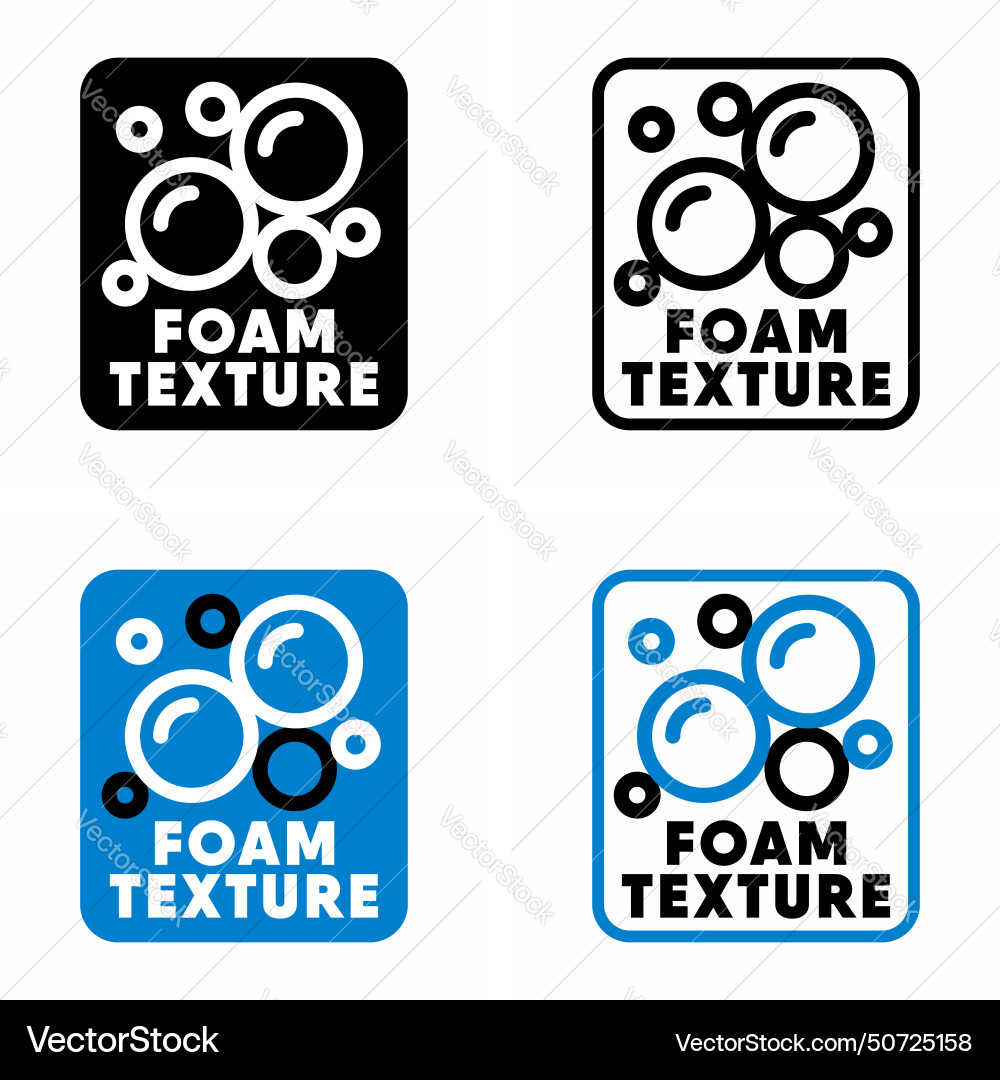 Foam texture information sign Royalty Free Vector Image