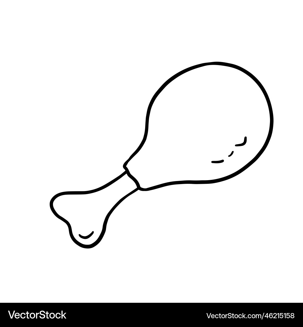 Chicken Leg Outline Delicious Handmade Drumstick Chicken Leg Shape