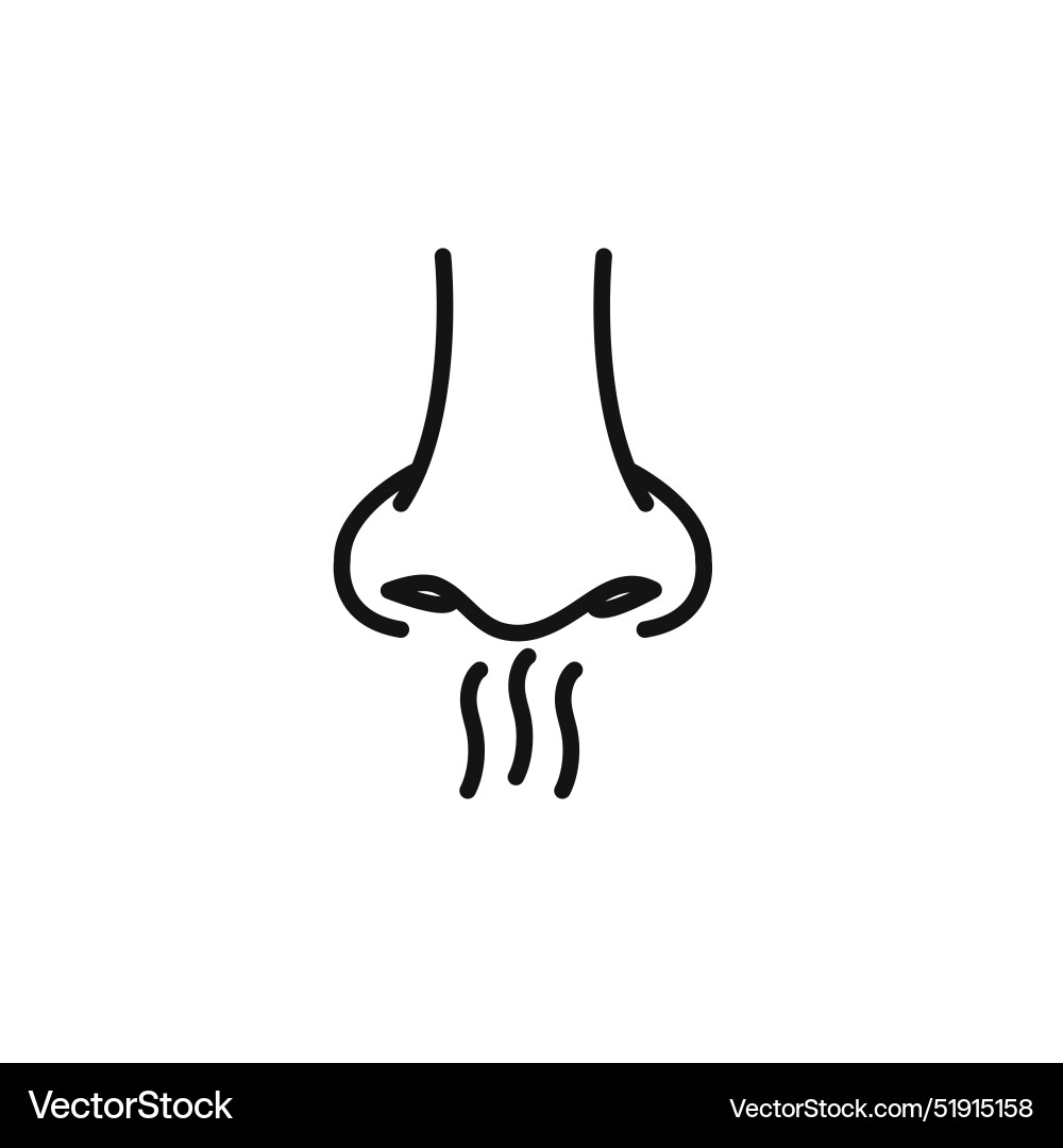 Human nose icon set collection for web Royalty Free Vector