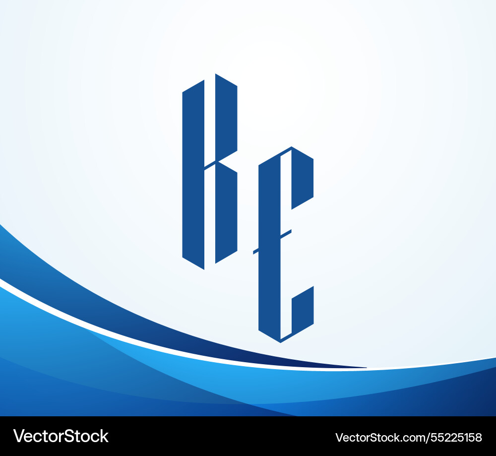 Ke alphabet letter logo design template elements Vector Image