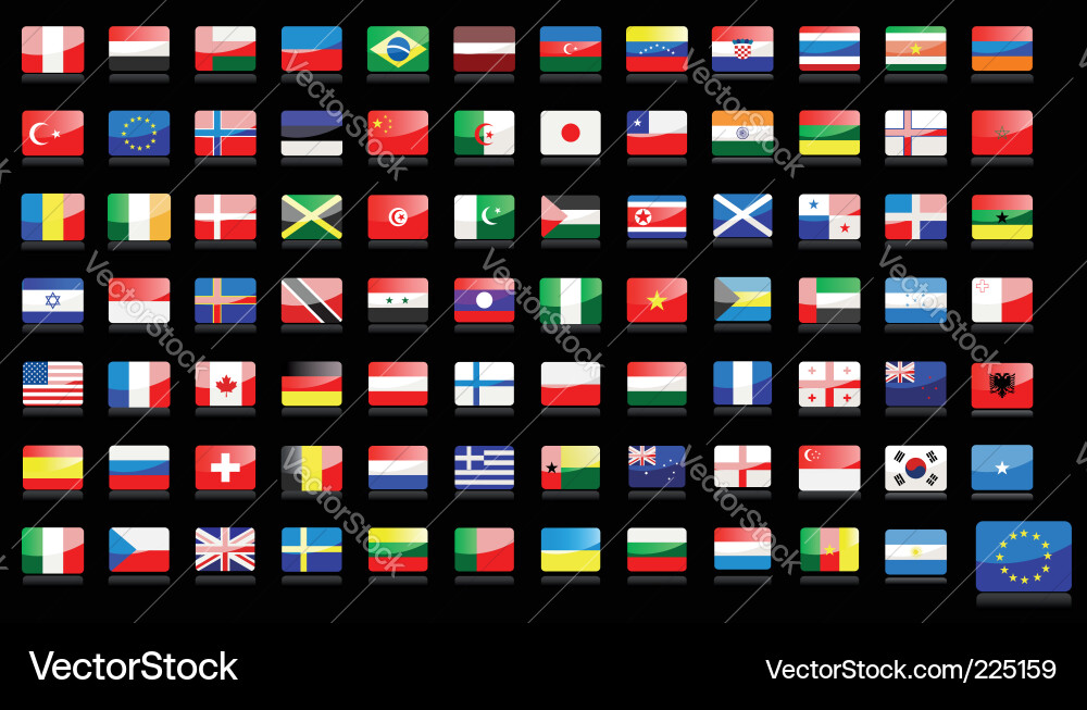 Collection of National Flags Royalty Free Vector Image