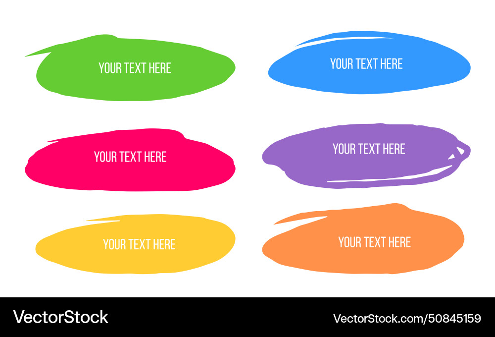 Color highlight underline strokes Royalty Free Vector Image