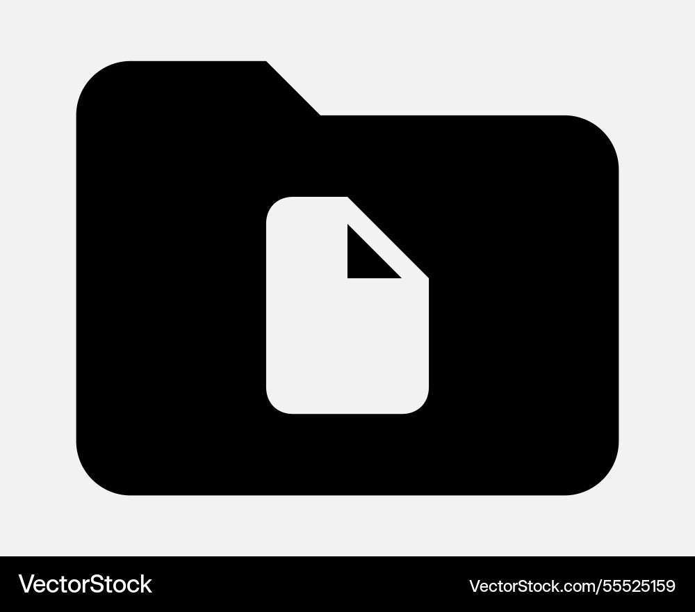Folder file icon Royalty Free Vector Image - VectorStock