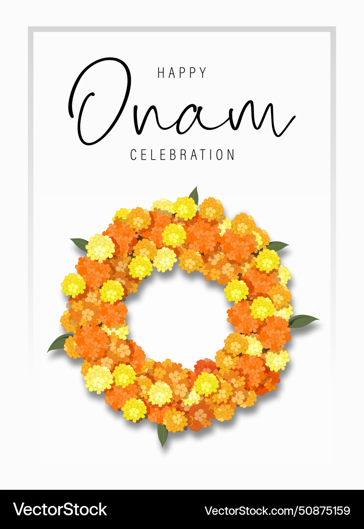 Onam poster Royalty Free Vector Image - VectorStock