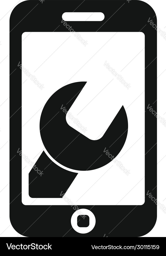 Phone repair service icon simple style Royalty Free Vector