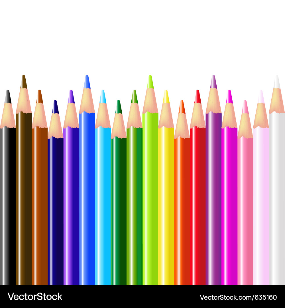 Color pencils Royalty Free Vector Image - VectorStock