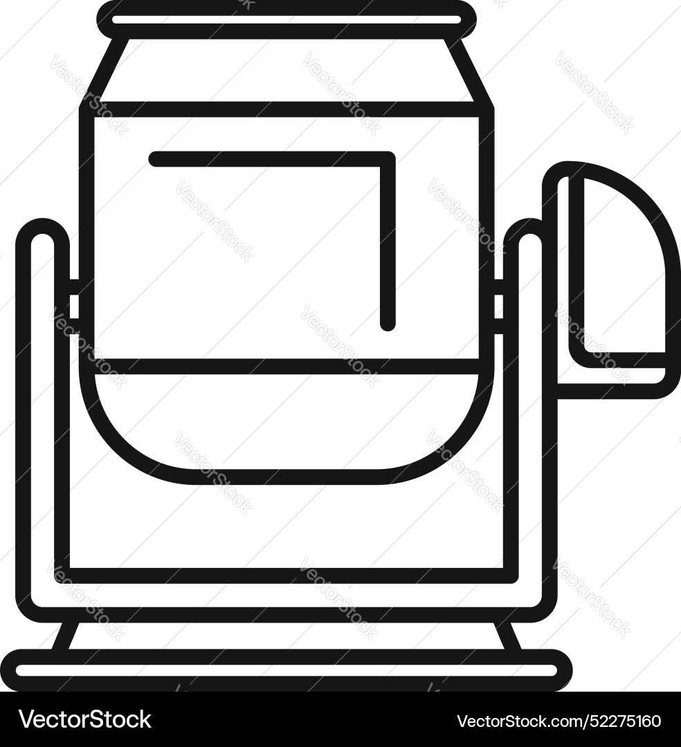 Concrete mixer machine mixing cement Royalty Free Vector