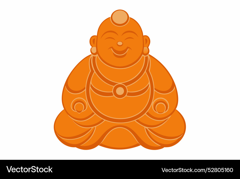 Cute buddha oriental Royalty Free Vector Image