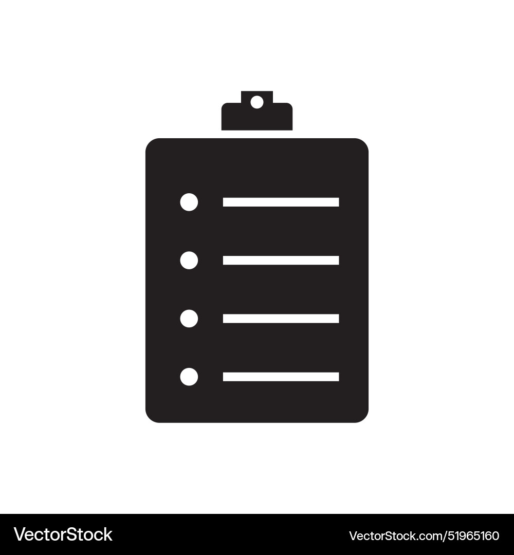 Flat clipboard icon symbol Royalty Free Vector Image