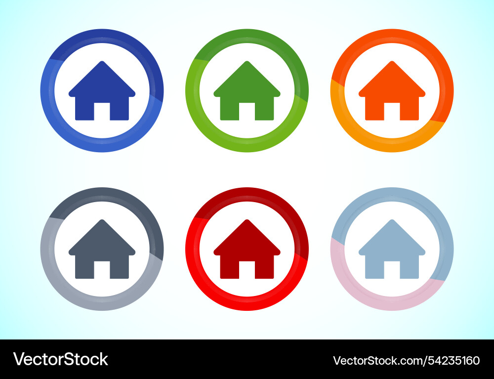 Home icon design main page for mobile Royalty Free Vector