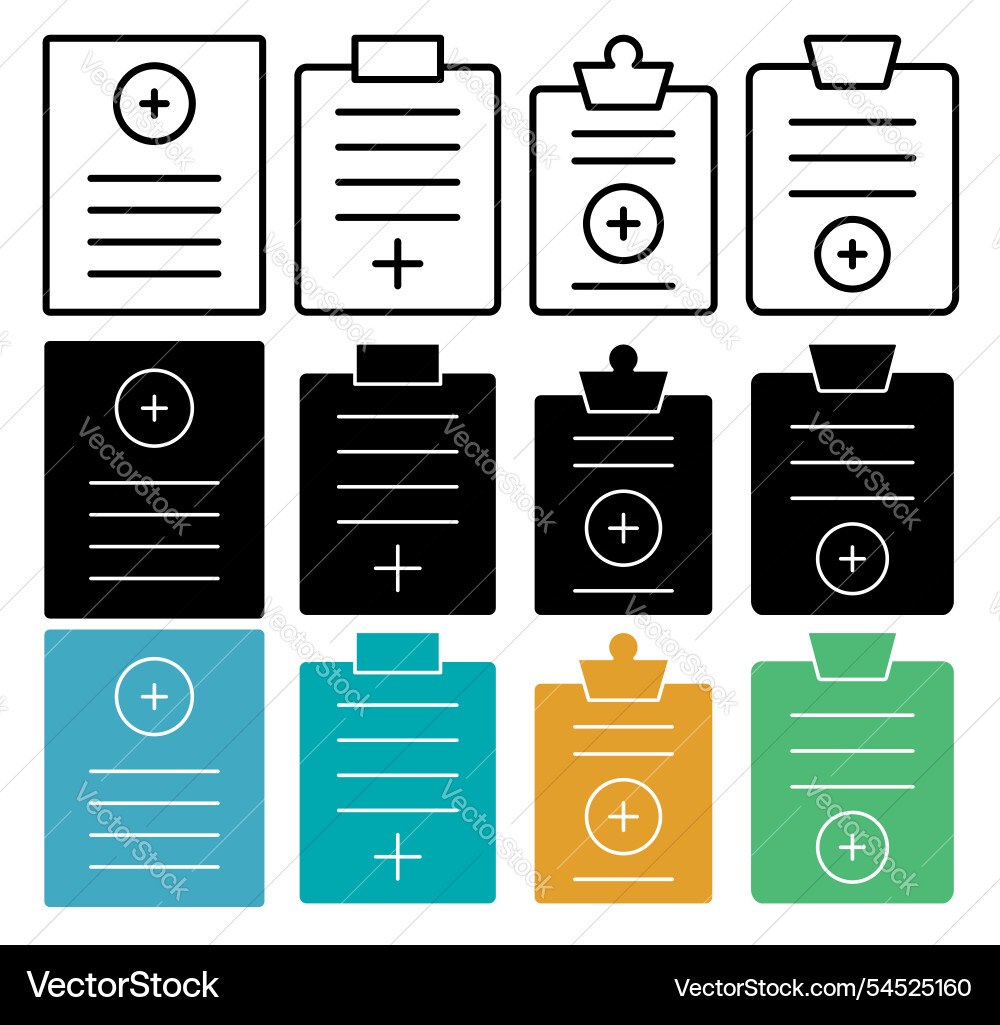 Medical record icon Royalty Free Vector Image - VectorStock