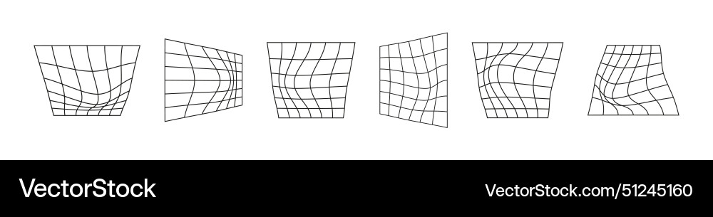 Retro 90s grid with 3d volume cyber perspective Vector Image