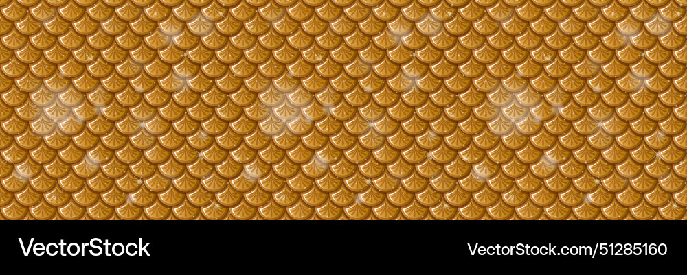 Seamless pattern of golden fish scales texture Vector Image