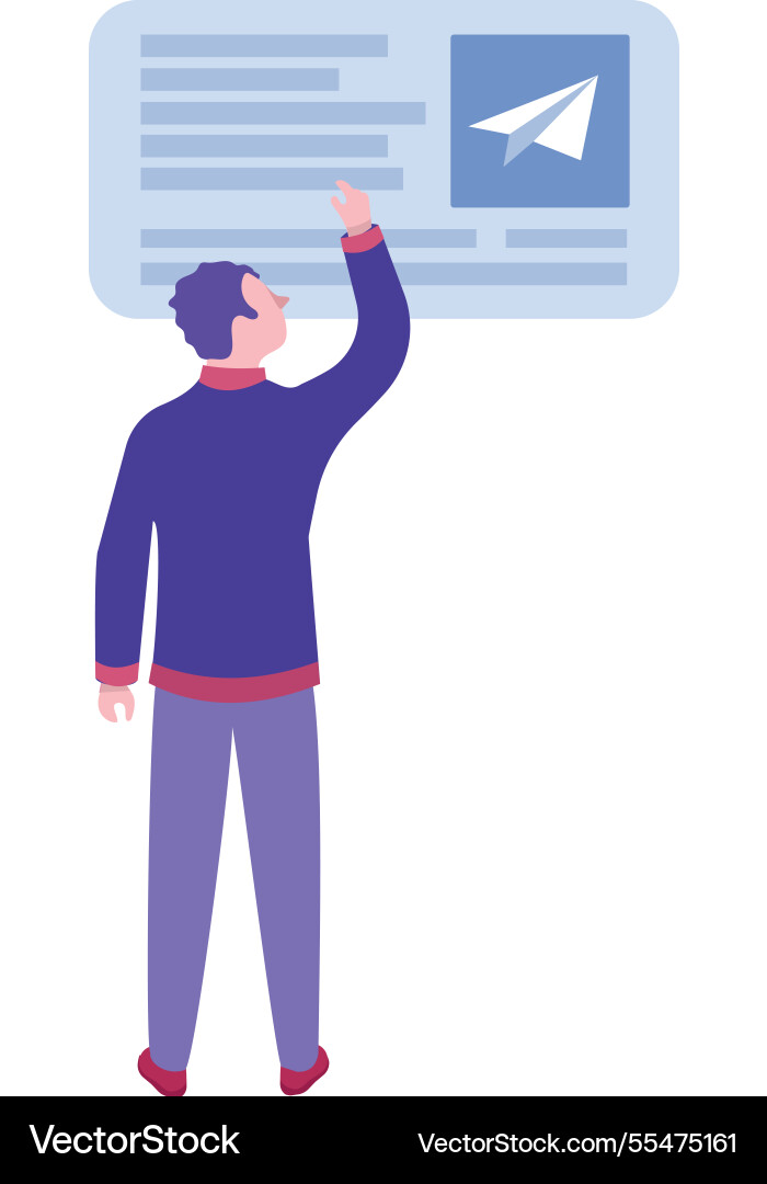 Business strategy icon man getting mail Royalty Free Vector