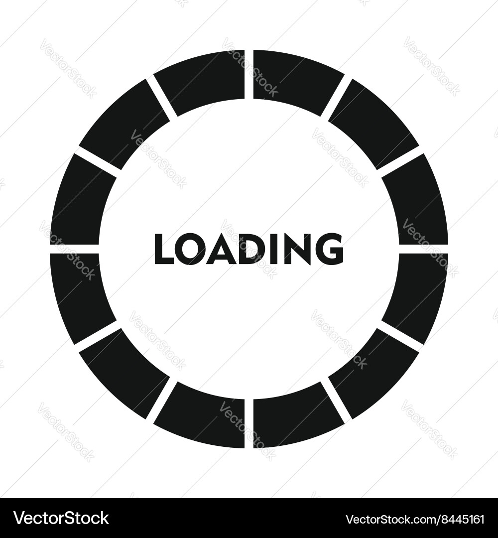 Circle loading bar icon simple style Royalty Free Vector