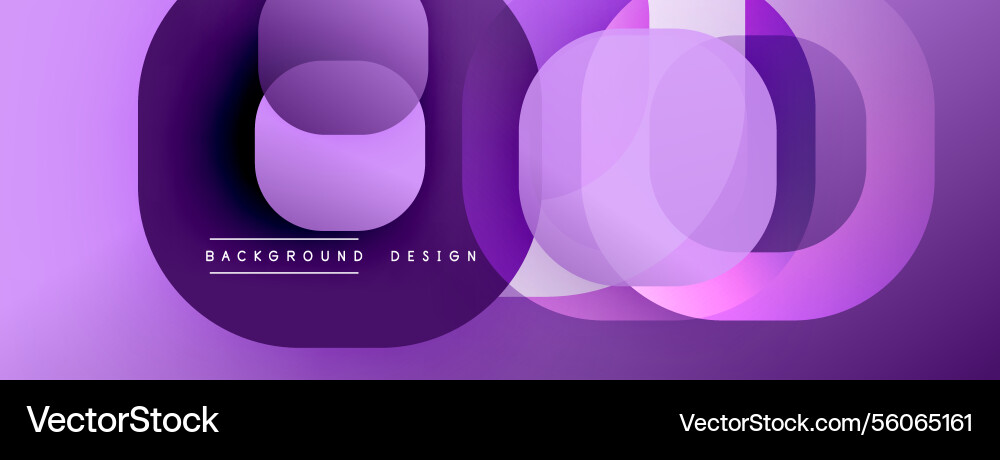 Circular abstract design with overlapping Vector Image