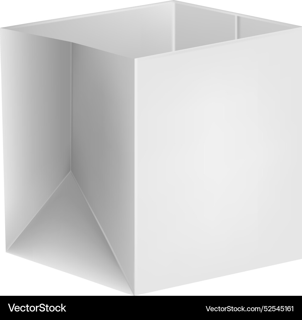 Empty white paper package store product mockup Vector Image