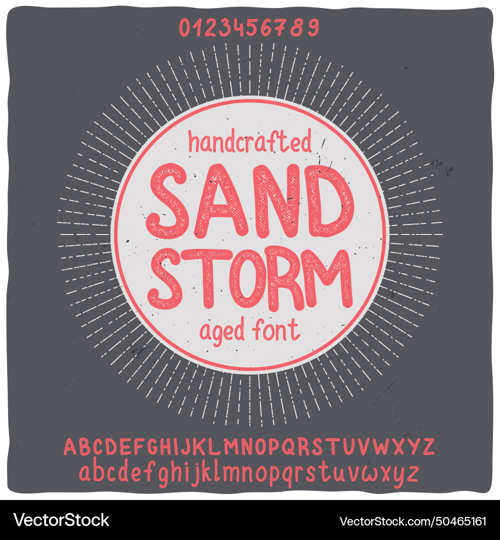 Good handcrafted font for any label design Vector Image