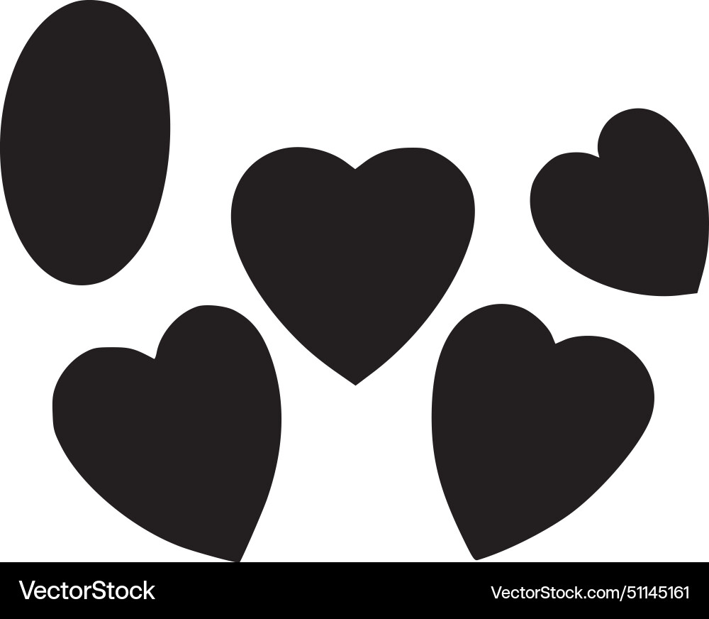 Hearts - minimalist and simple silhouette Vector Image
