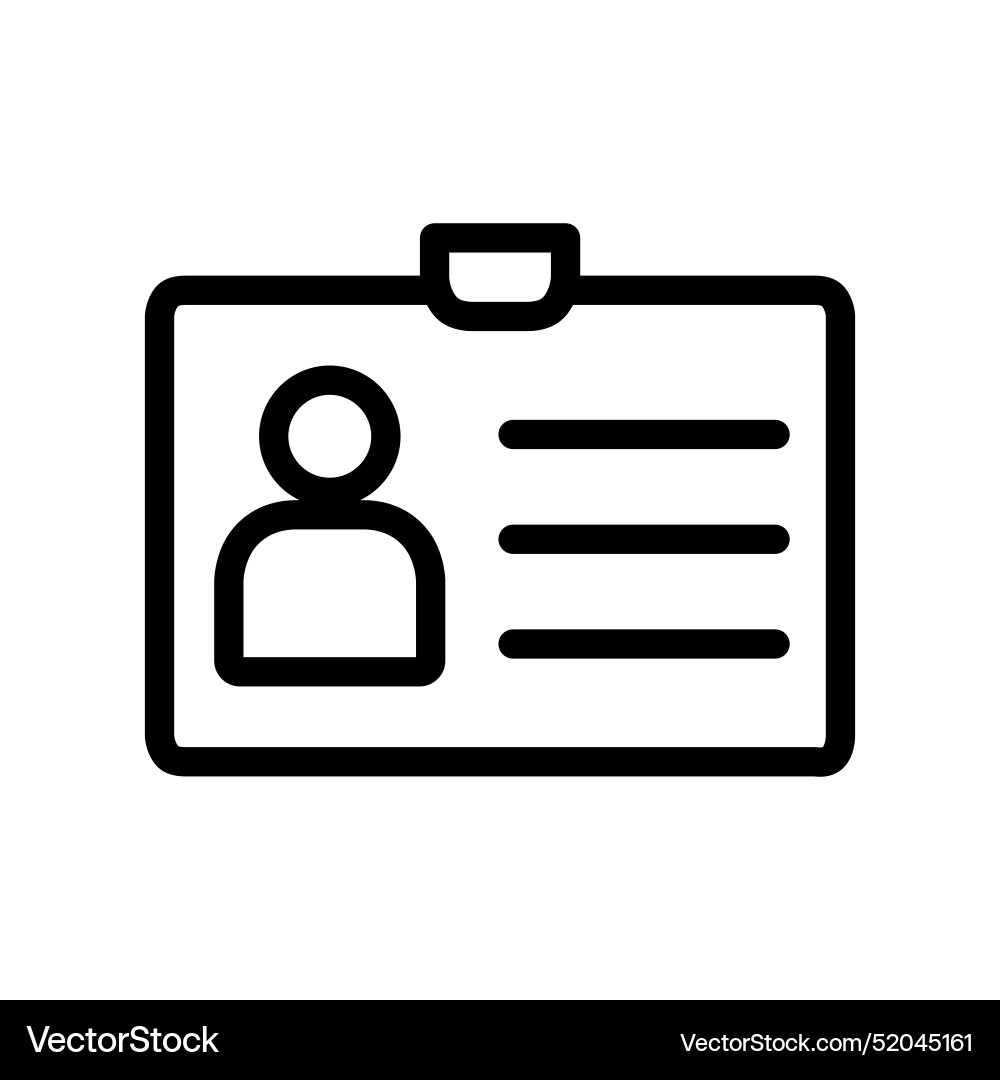 Identity card icon design in filled and outlined Vector Image