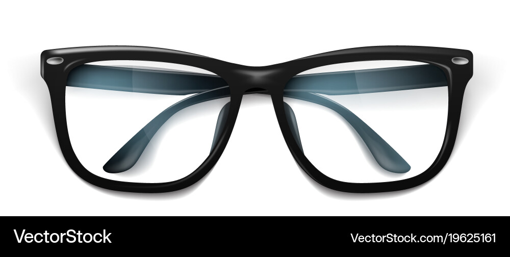 Realistic eyeglasses spectacles mockup Royalty Free Vector