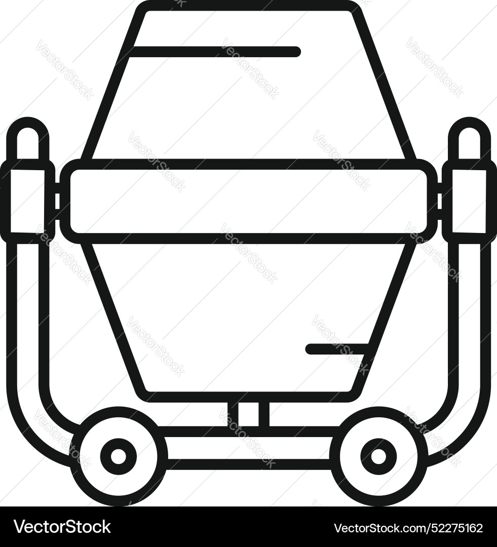 Concrete mixer machine mixing cement Royalty Free Vector