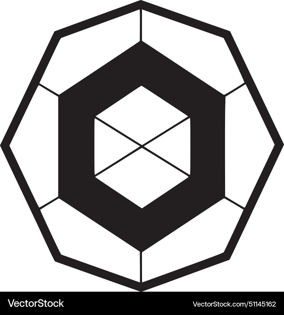 Hexagon - minimalist and simple silhouette Vector Image