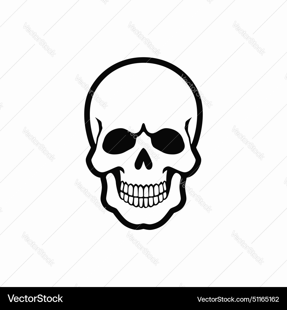 Human Skull Icon Royalty Free Vector Image Vectorstock