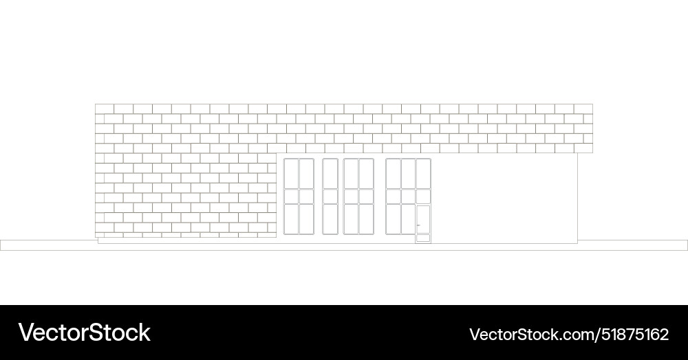 Modern commercial building sketch Royalty Free Vector Image